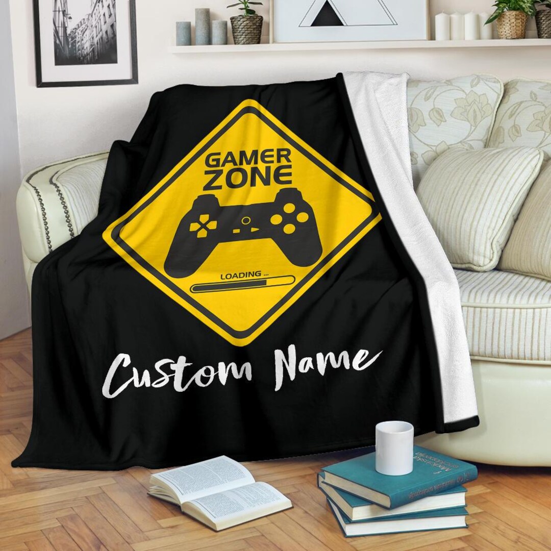 Gamer Custom Name Blanket / Gaming Throw Blanket / Gamer Fleece Blanket ...