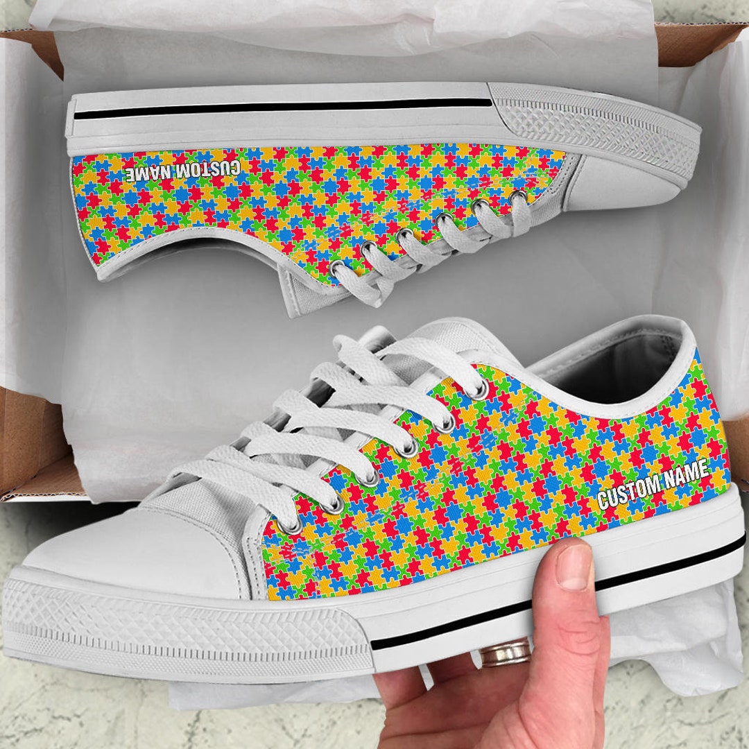 Autism Custom Name Sneakers / Autism Low Top Shoes / Autism Low Top ...