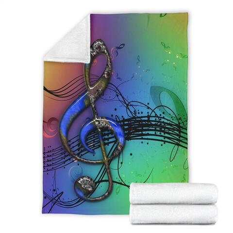 Treble Clef Blanket / Music Notes Blanket / Music Throw - Etsy