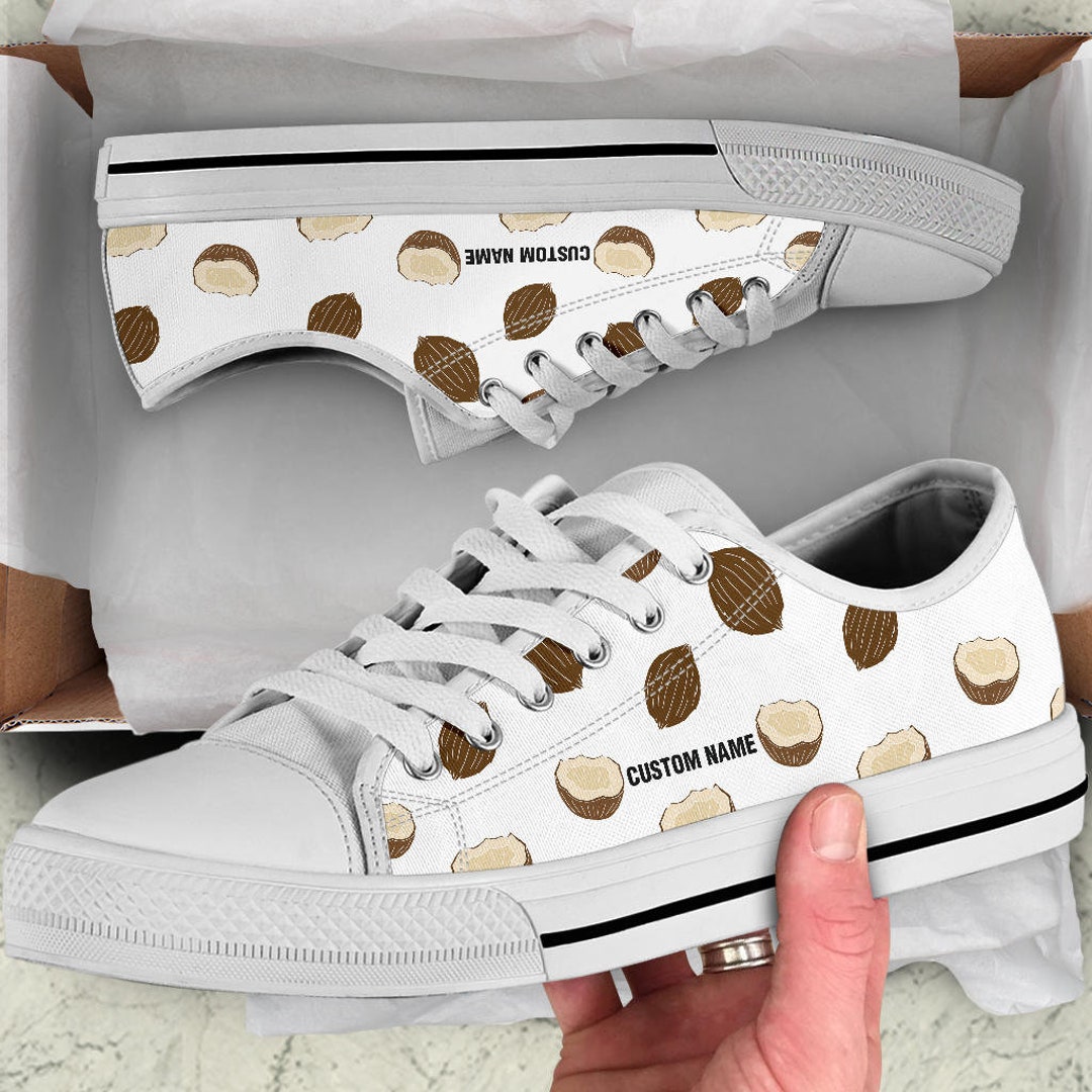Coconut Custom Name Sneakers / Coconut Low Top Shoes / Coconut Low Top ...