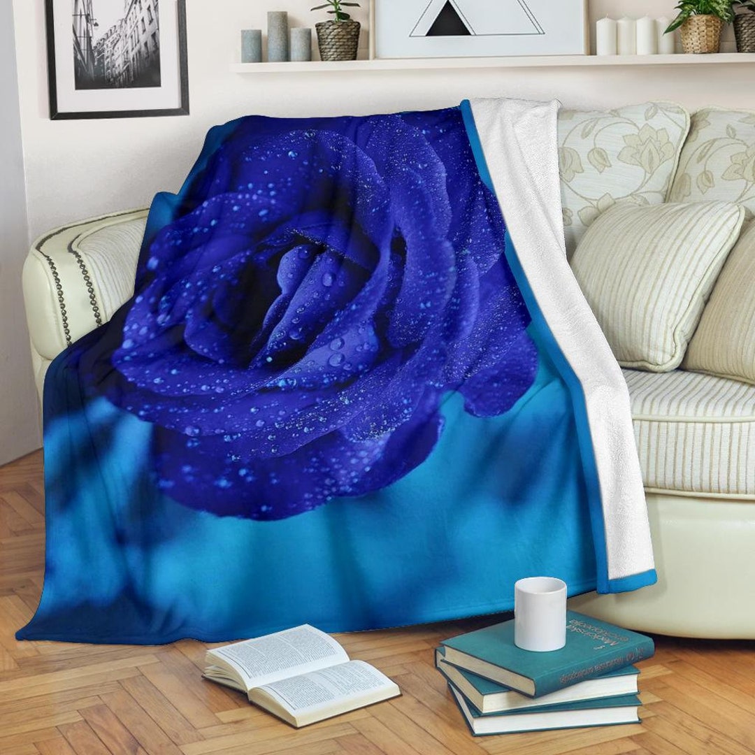 Blue Roses Blanket, Blue Roses Throw Blanket, Blue Roses Fleece Blanket ...