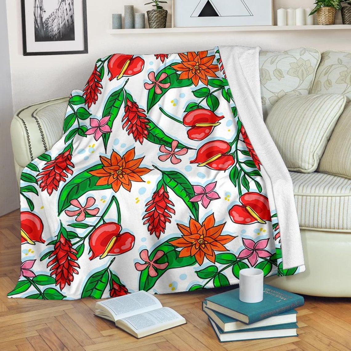 Flowers Blanket Floral Print Blanket Fleece Blanket Cosy Etsy