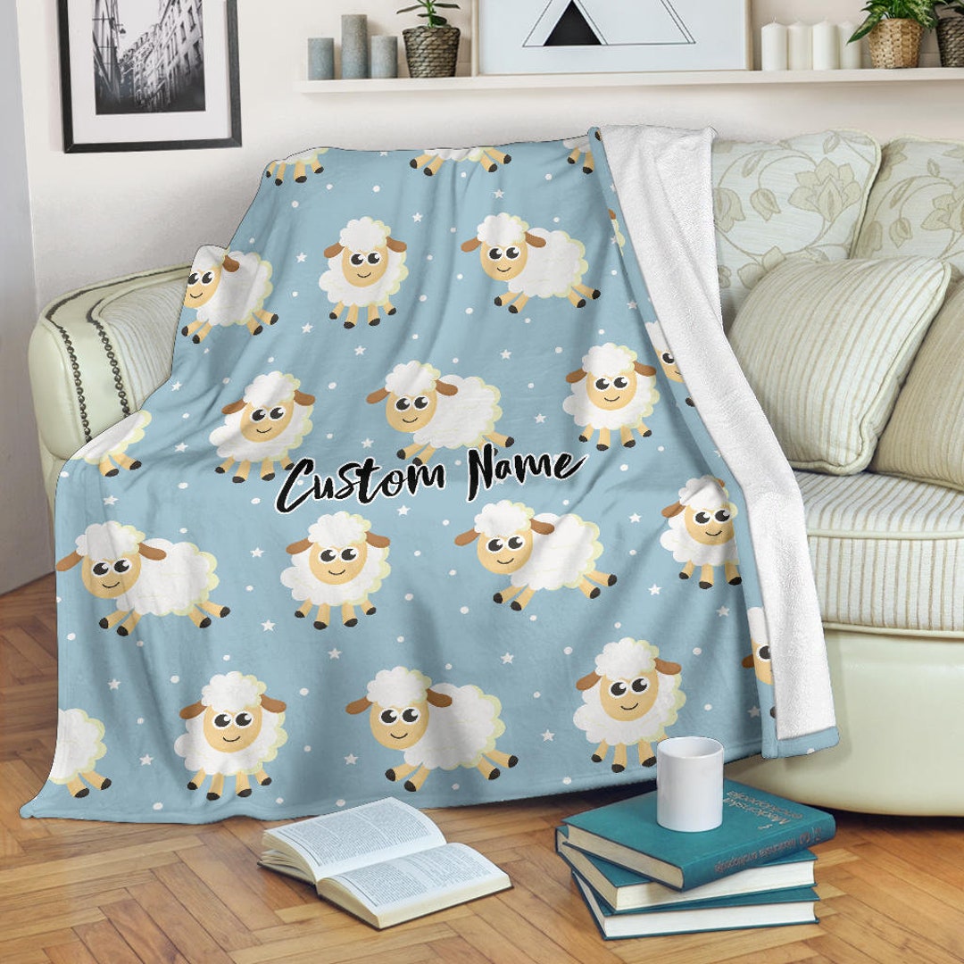 Custom Name Sheep Fleece Blanket: Cozy Kid/adult Throw - Etsy