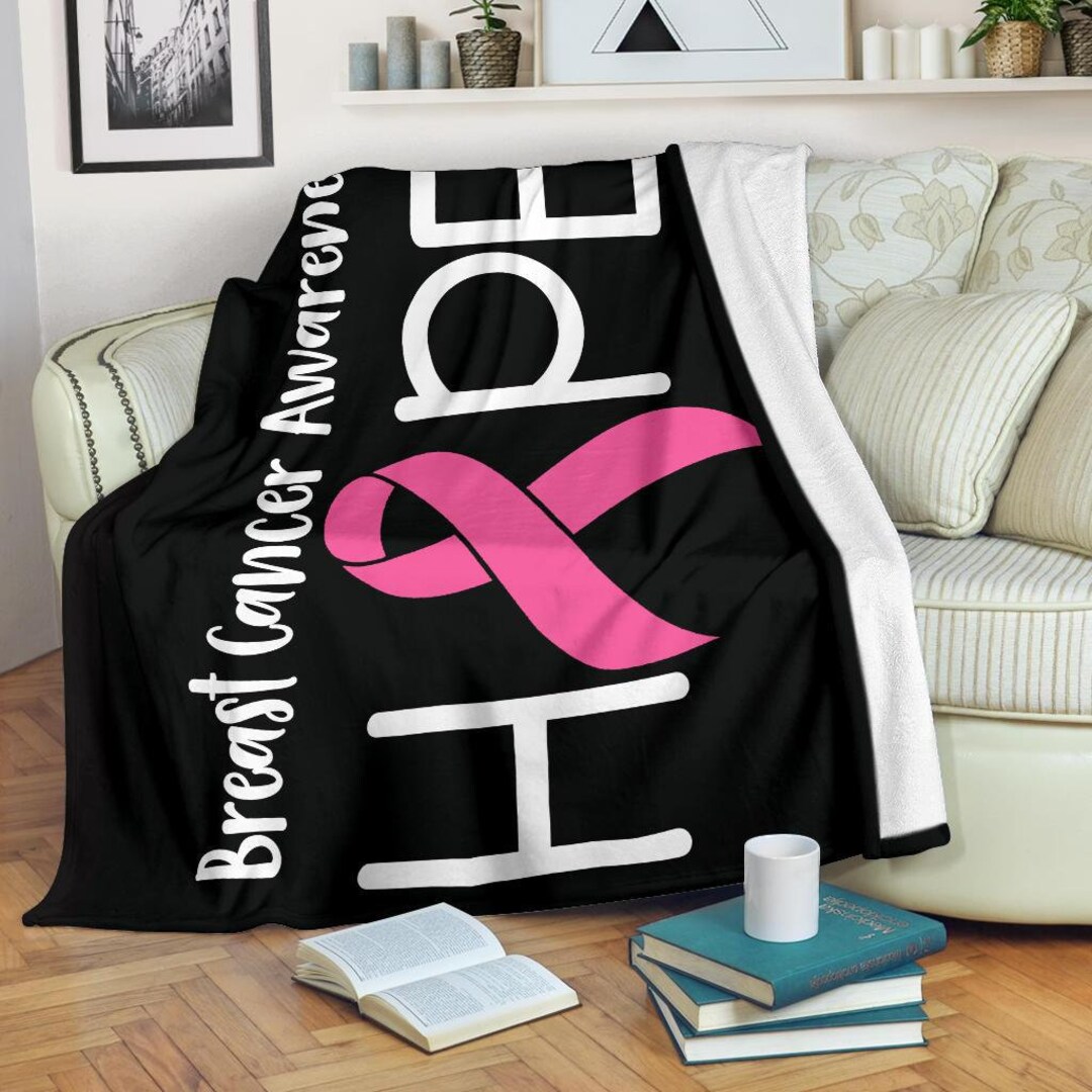 Breast Cancer Blanket / Fight Cancer Fleece Blanket / Fight Cancer ...