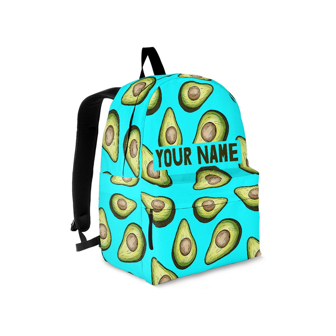 Avocado Custom Name Backpack for Kids and Adults / Laptop Backpack ...
