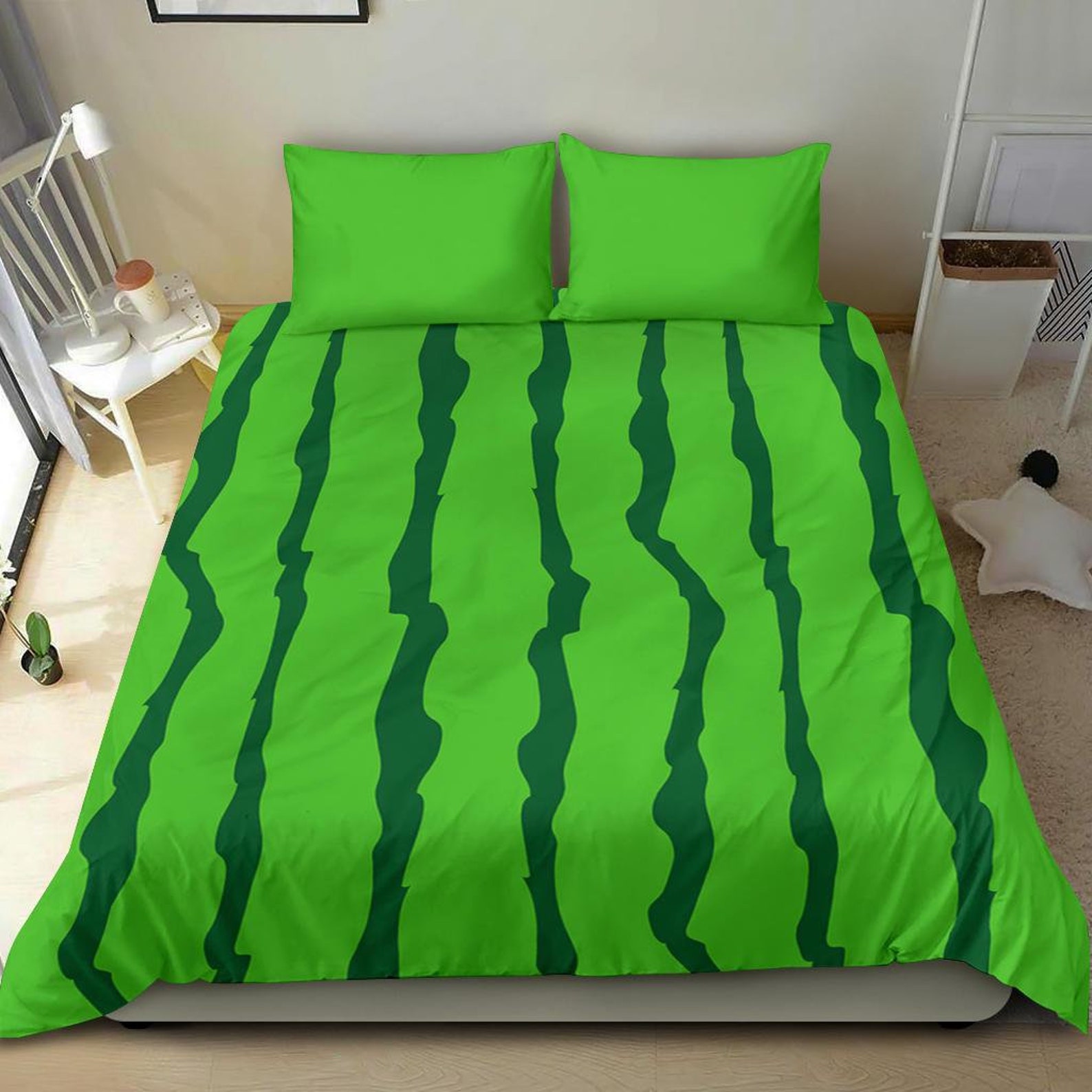 Watermelon Duvet Cover and Pillow Covers Watermelon Bedding - Etsy