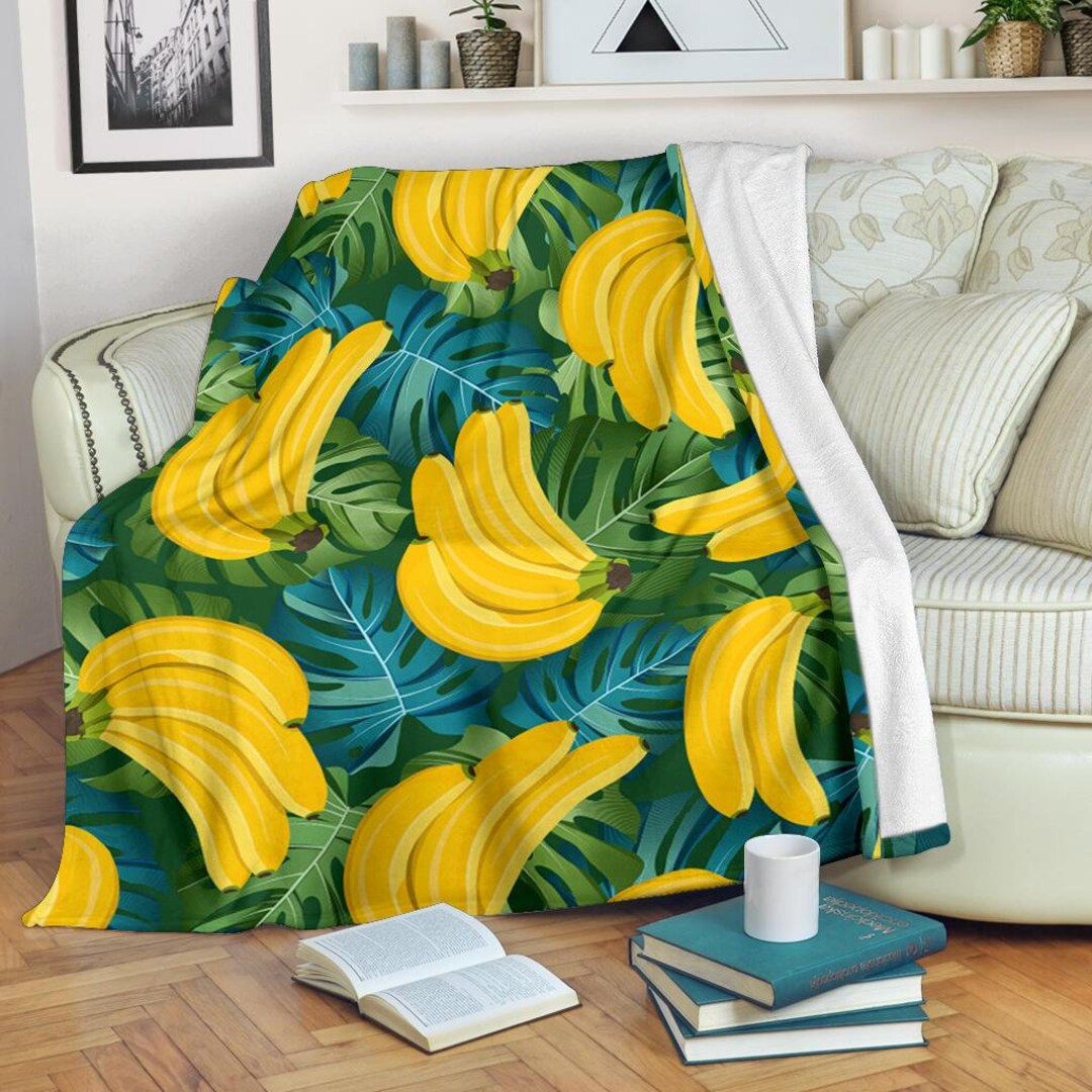 Banana Blanket / Banana Fleece Blanket / Fruit Cozy Blanket / Banana ...