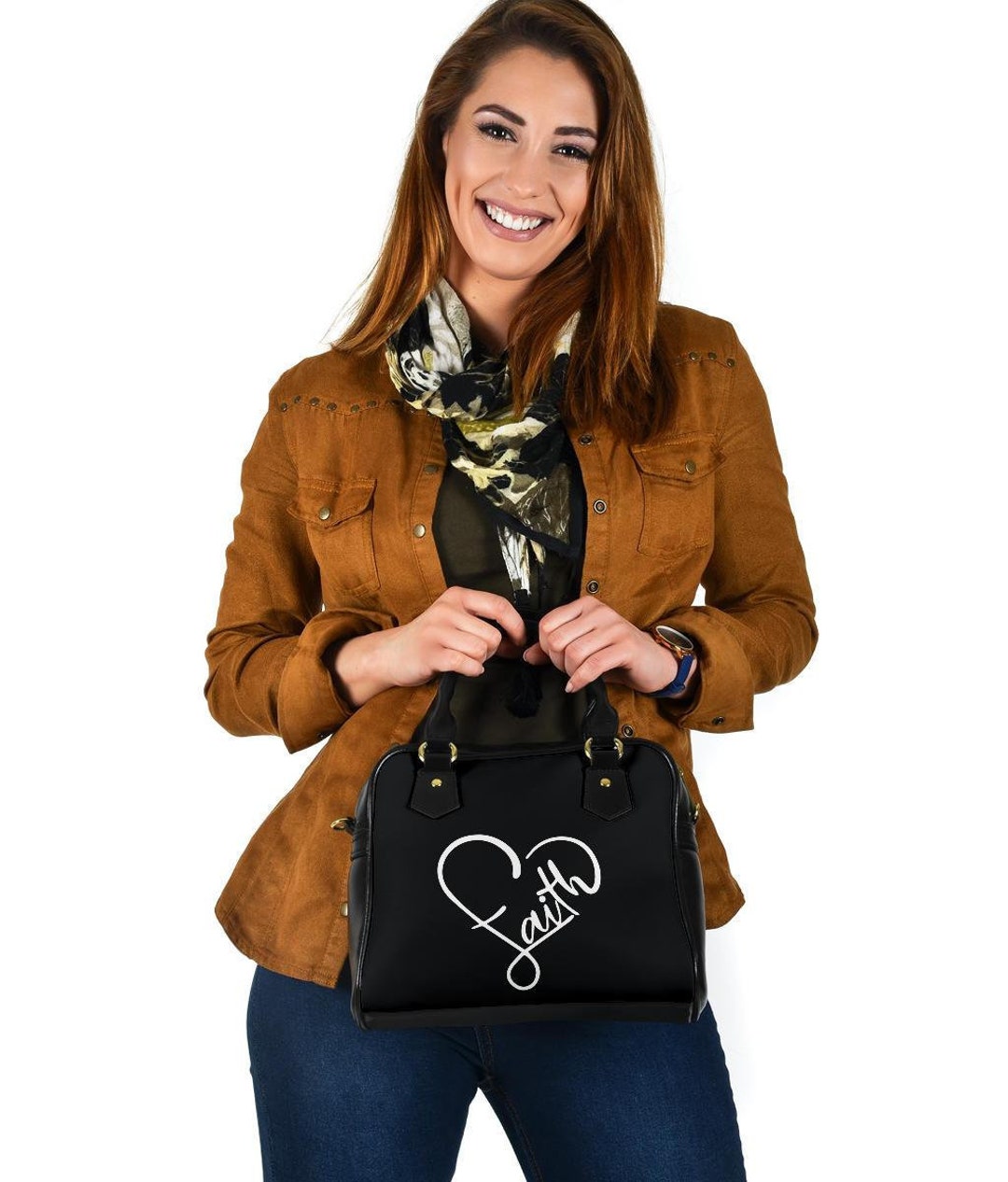 Faith Handbag Shoulder Leather Double-sided Print for Her - Etsy