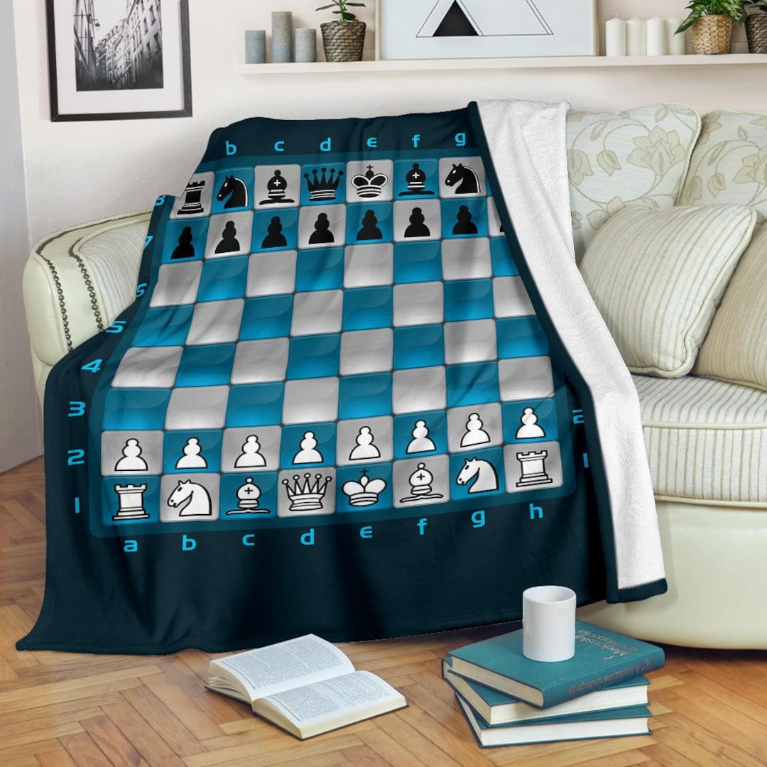 Chess Blanket / Chess Throw Blanket / Chess Fleece Blanket / Chess Cozy ...