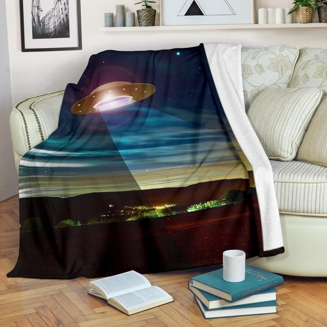 UFO Blanket / UFO Throw Blanket / UFO Fleece Blanket / Aliens Adult ...