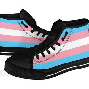 Transgender High Top Shoes / Transgender Custom Print Shoes ...