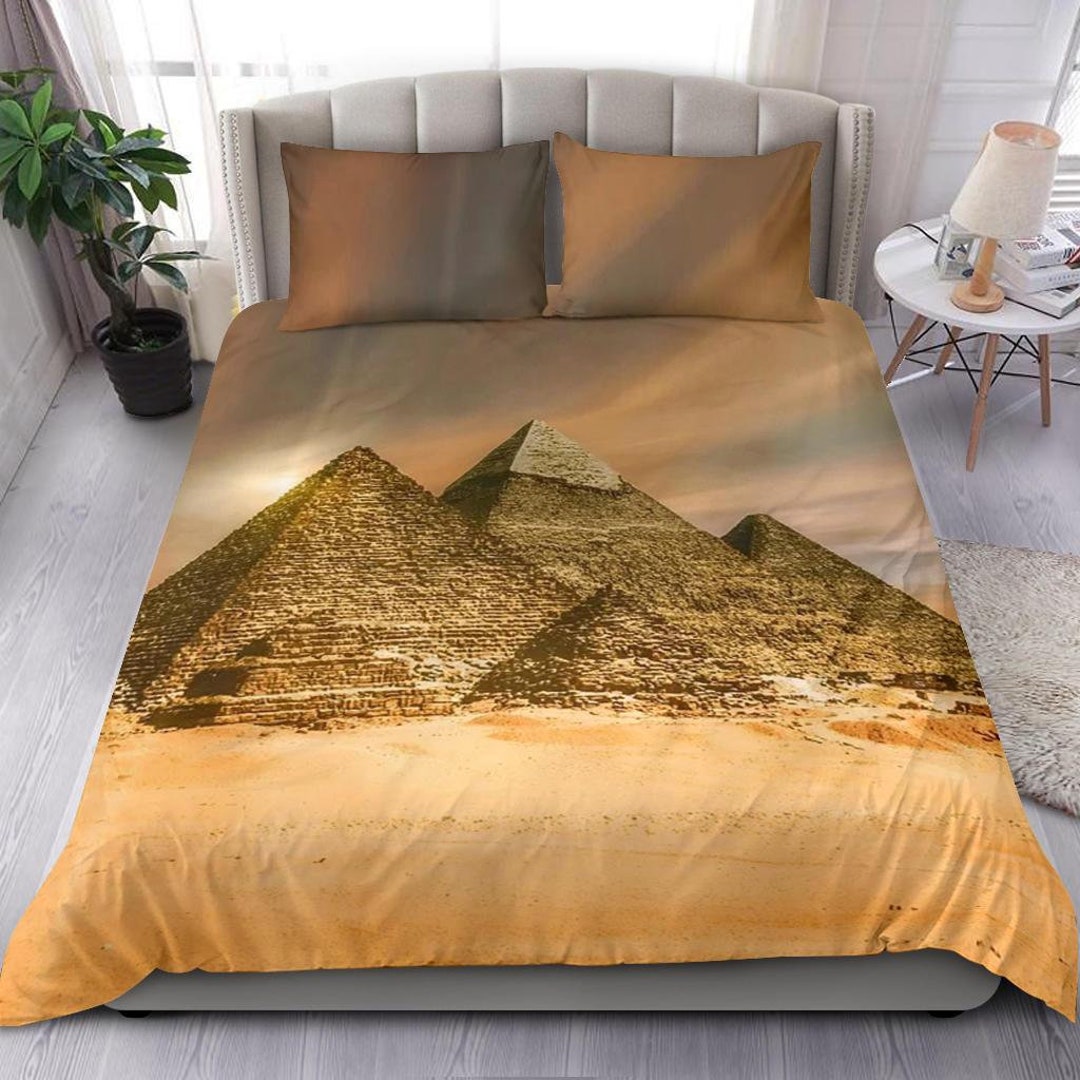 Pyramids Duvet Cover and Pillow Covers Pyramids Bedding Set Pyramids ...