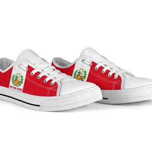 Peru Flag Custom Name Low Top Sneakers: Personalized Trainers - Etsy
