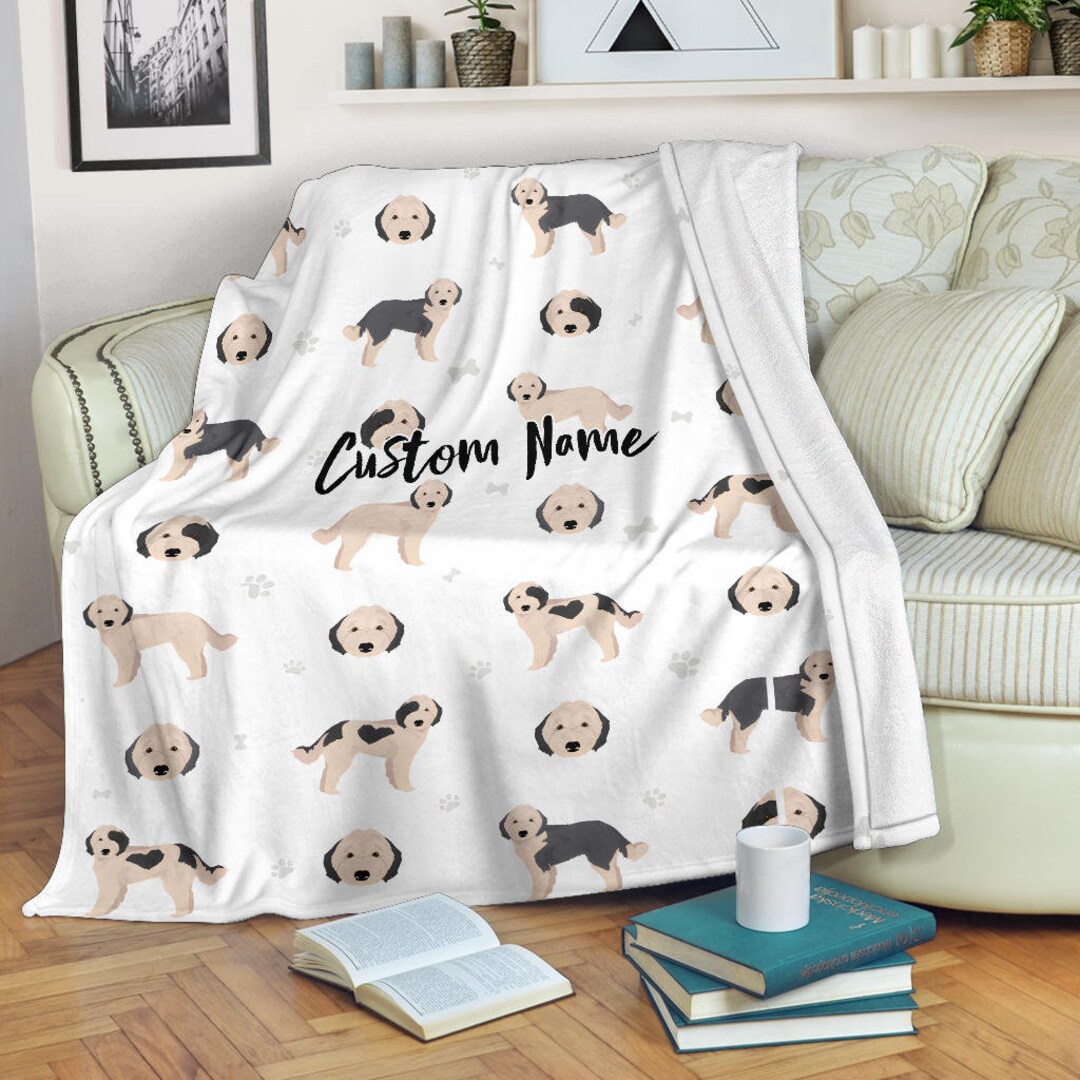 Custom Shepadoodle Fleece Blanket: Personalized Dog Throw - Etsy