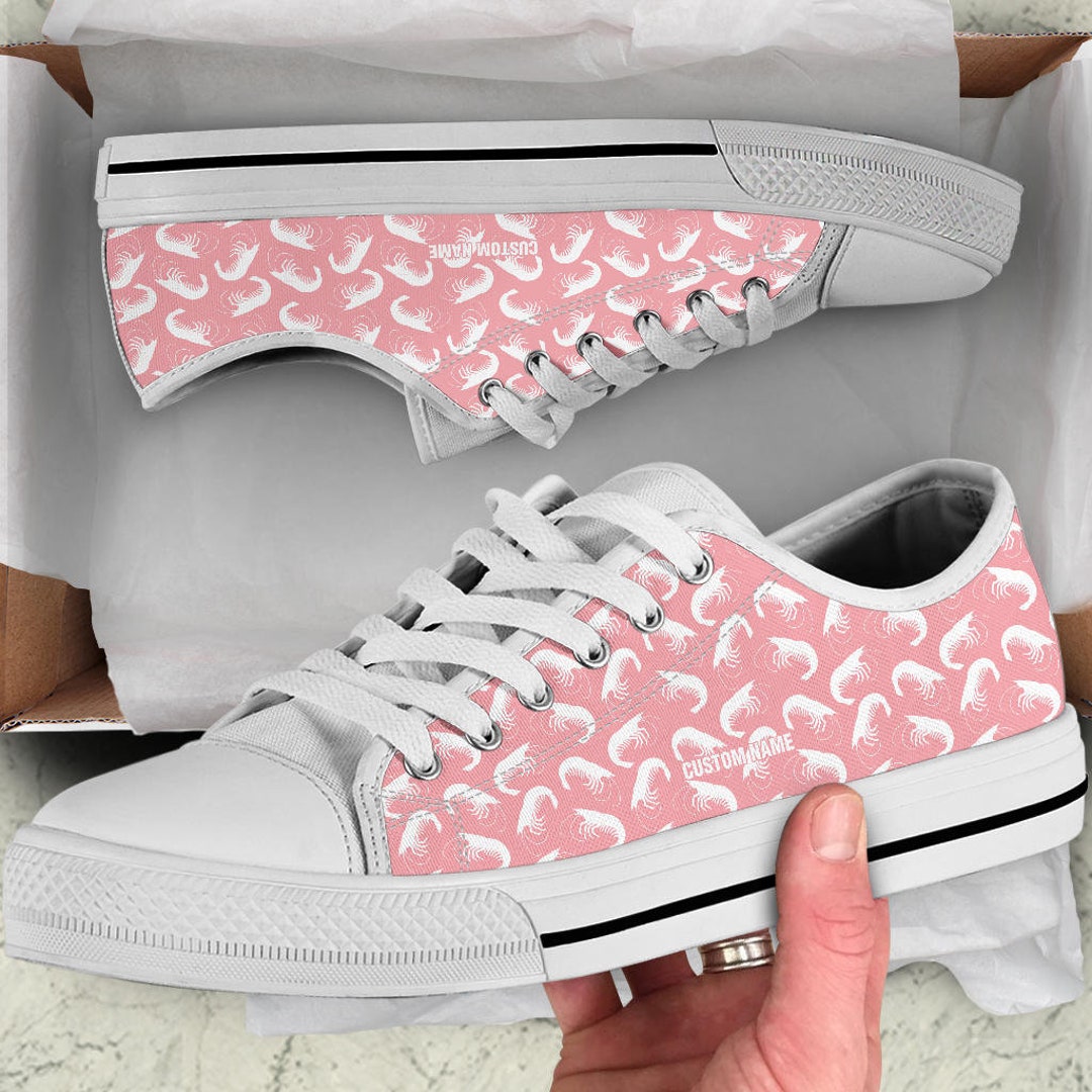Shrimp Custom Name Sneakers / Shrimp Low Top Shoes / Shrimp Low Top ...