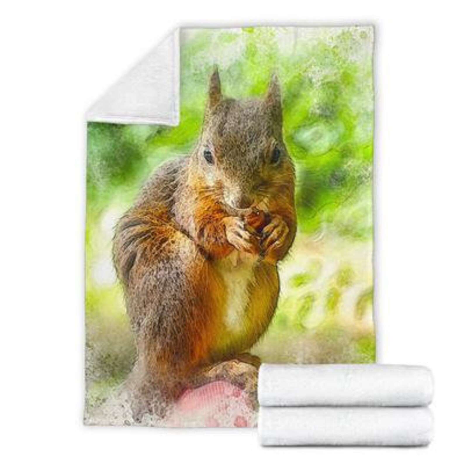 Squirrel Blanket / Squirrel Throw Blanket / Squirrel Fleece - Etsy