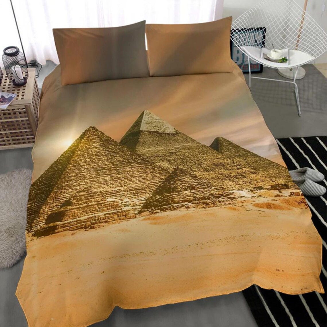 Pyramids Duvet Cover and Pillow Covers Pyramids Bedding Set - Etsy