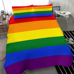 LGBT Duvet Cover and Pillow Covers - LGBT Bedding Set - LGBT Bed Cover ...