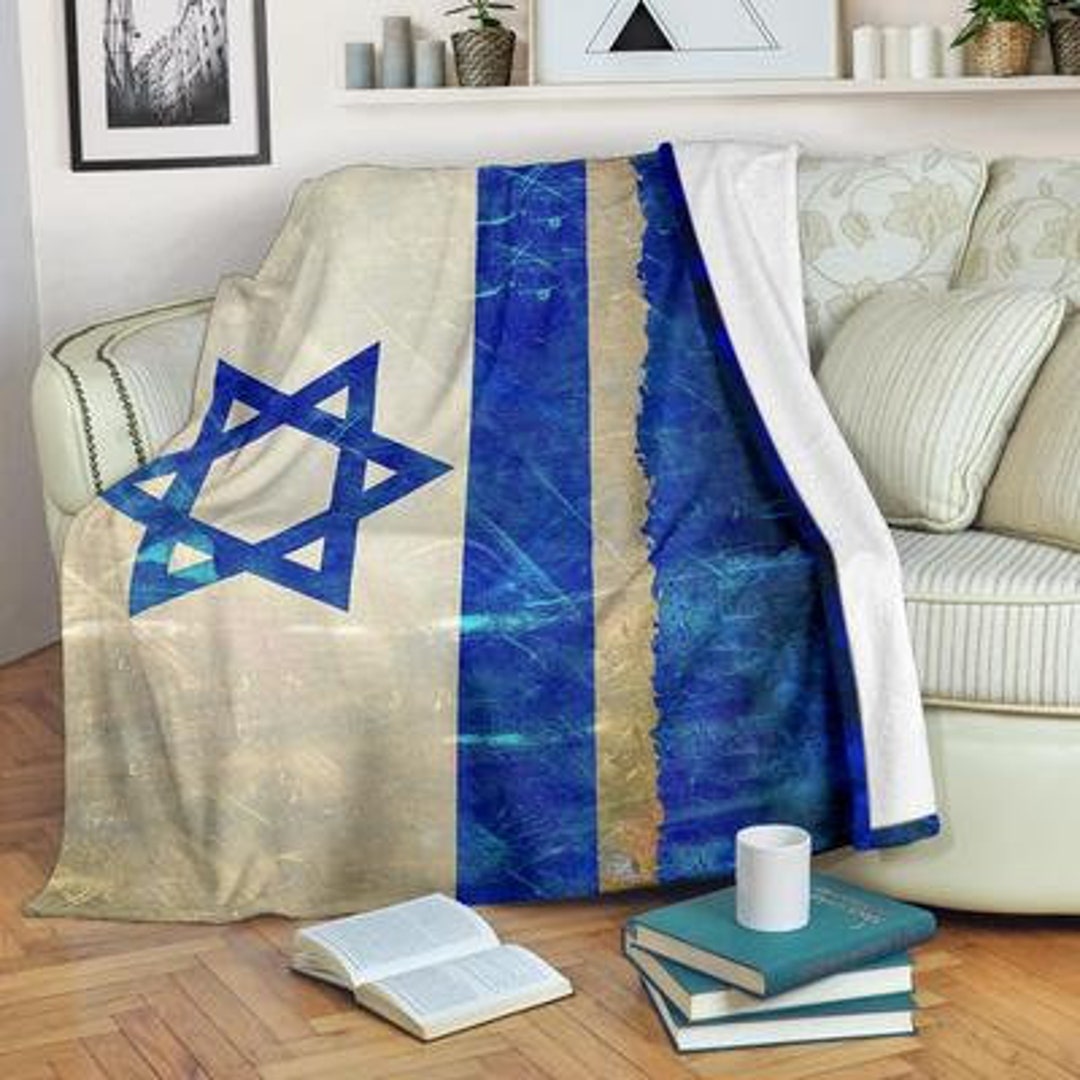 Israel Flag Blanket / Israel Blanket / Israel Throw Blanket / Israel ...