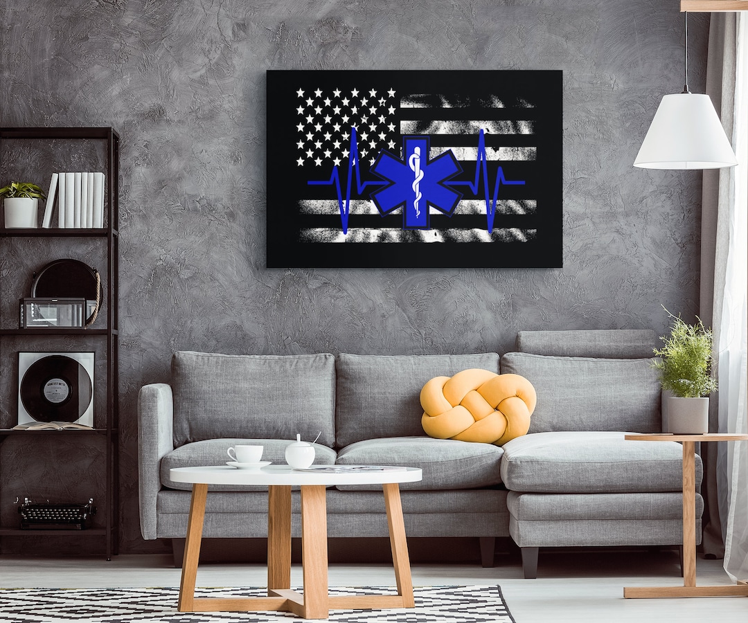 EMT Framed Canvas Print Home Artwork Decor- EMS Wall Art for Living ...