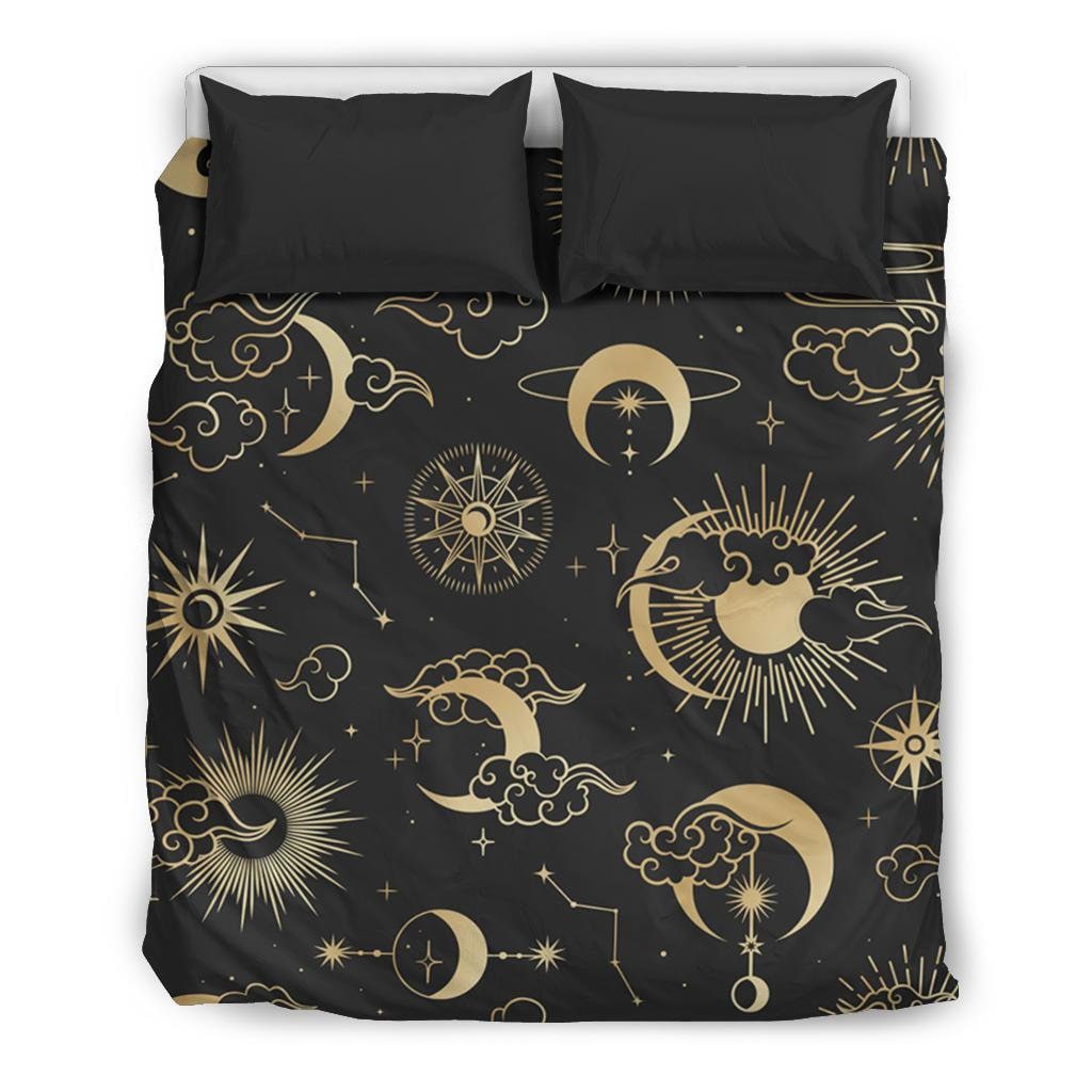Sun Moon Duvet Cover and Pillow Covers Sun Moon Bedding Set | Etsy