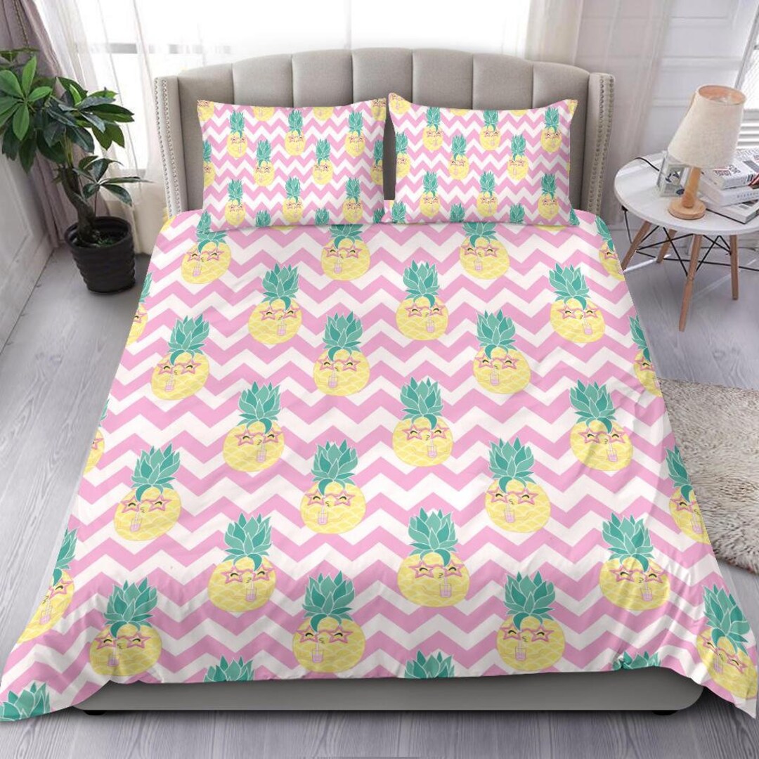 Pineapple Duvet Cover and Pillow Covers Pineapple Bedding Set Pineapple Bed Cover - Etsy