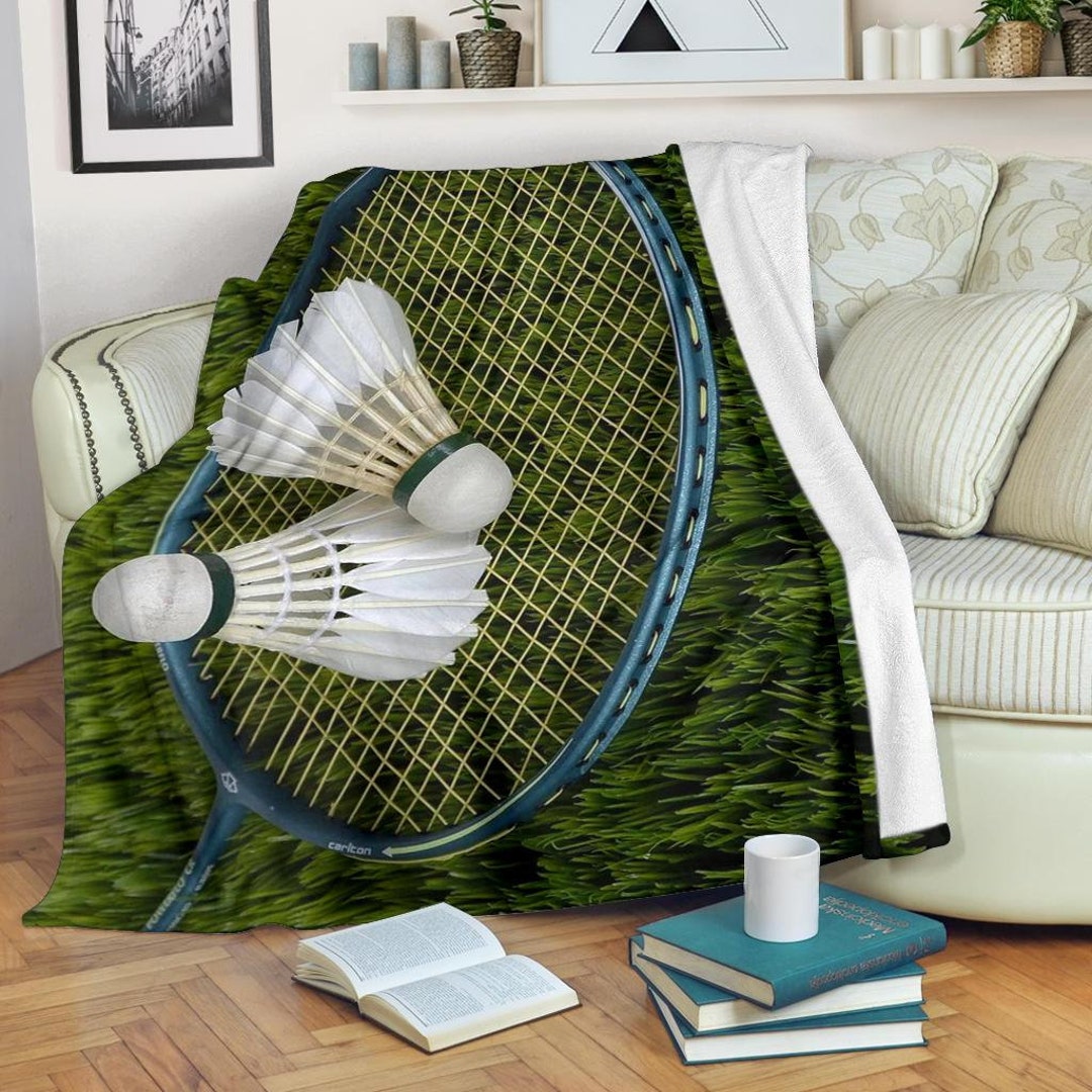 Badminton Blanket / Badminton Throw Blanket / Badminton Fleece Blanket ...