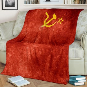 Soviet Union - Old Russian Custom Name Blanket / Russia Flag Blanket ...
