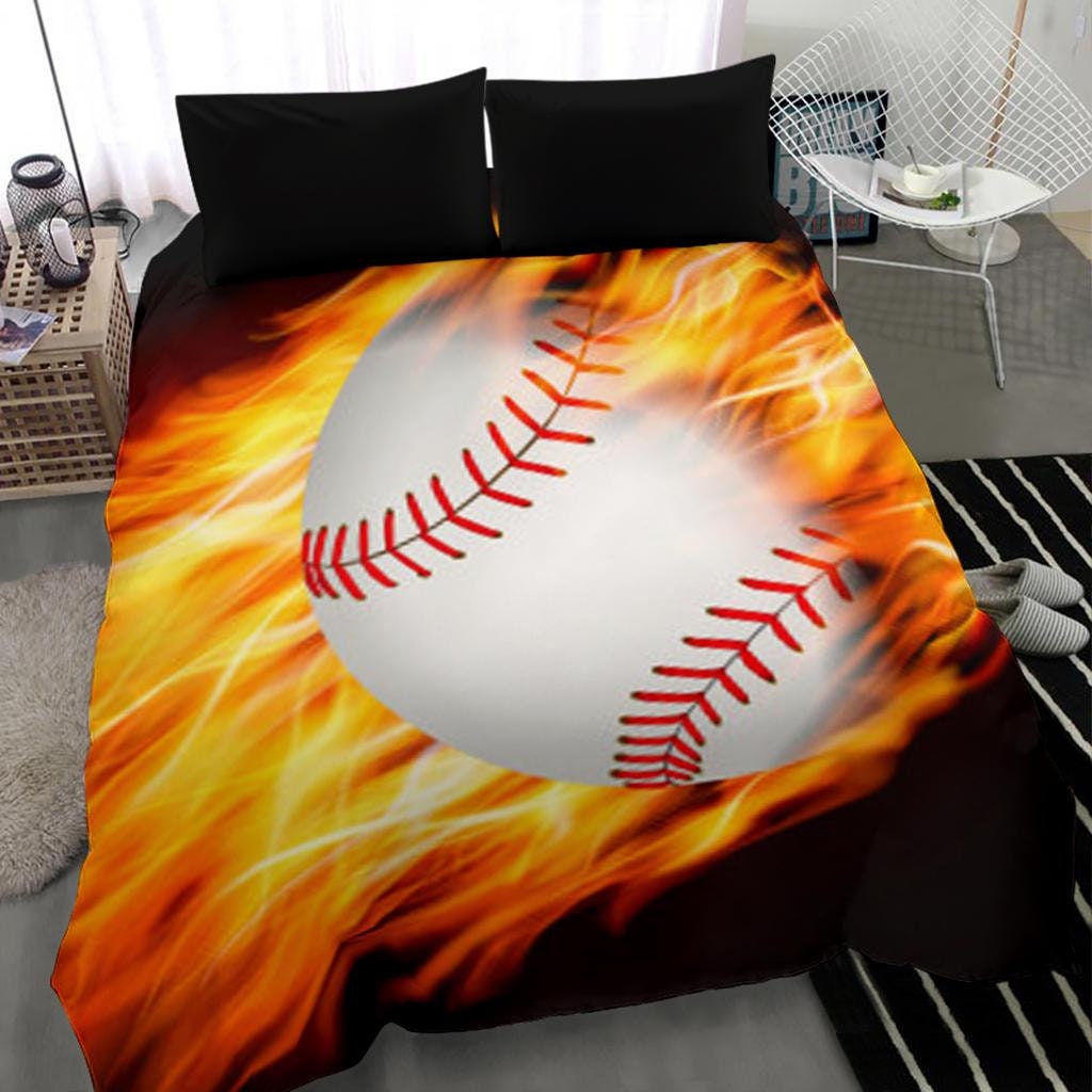 Baseball Duvet Cover and Pillow Covers Baseball Bedding Set - Etsy