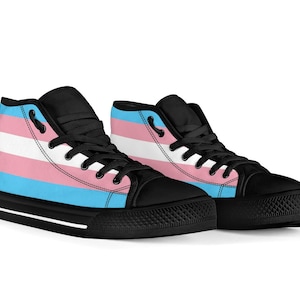 Transgender High Top Shoes / Transgender Custom Print Trainers Shoes ...