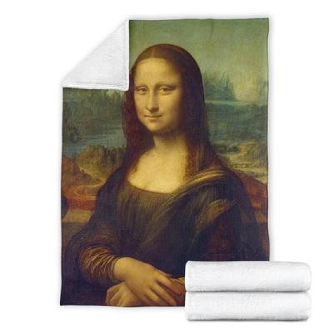 Mona Lisa Blanket / Mona Lisa Throw Blanket / Mona Lisa Fleece - Etsy