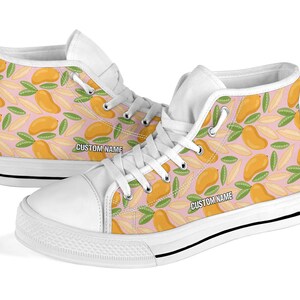 Mango Custom Name High Top Sneakers / Mango High Top Shoes / Mango ...