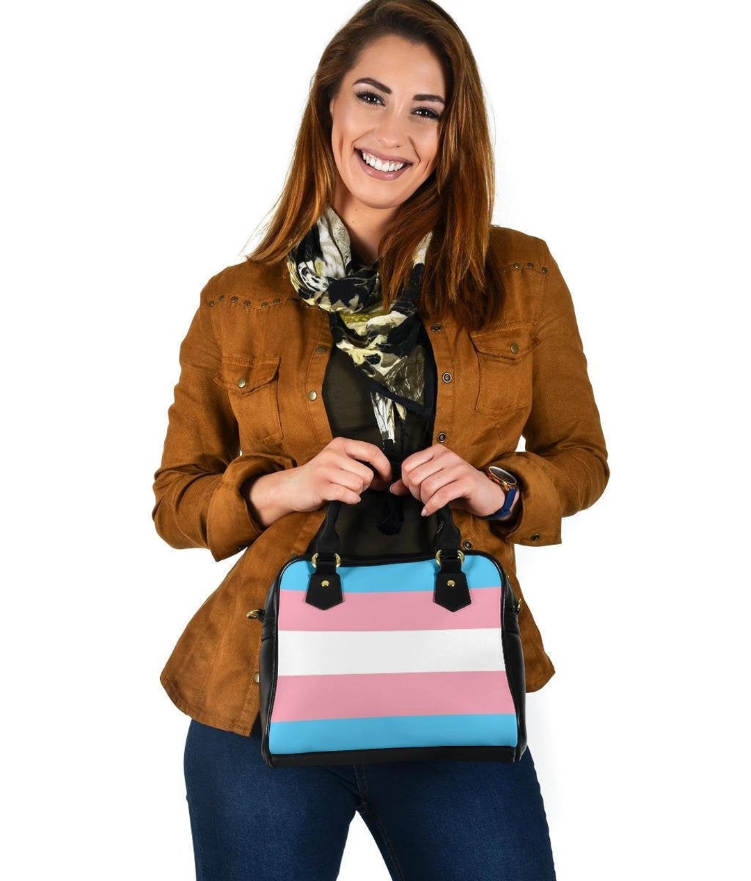 Transgender Handbag Shoulder Leather Double-sided Print for Her - Etsy