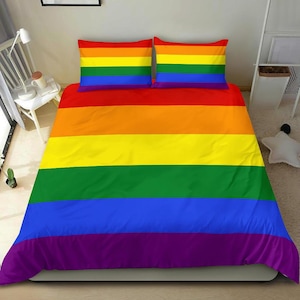 LGBT Duvet Cover and Pillow Covers - LGBT Bedding Set - LGBT Bed Cover ...