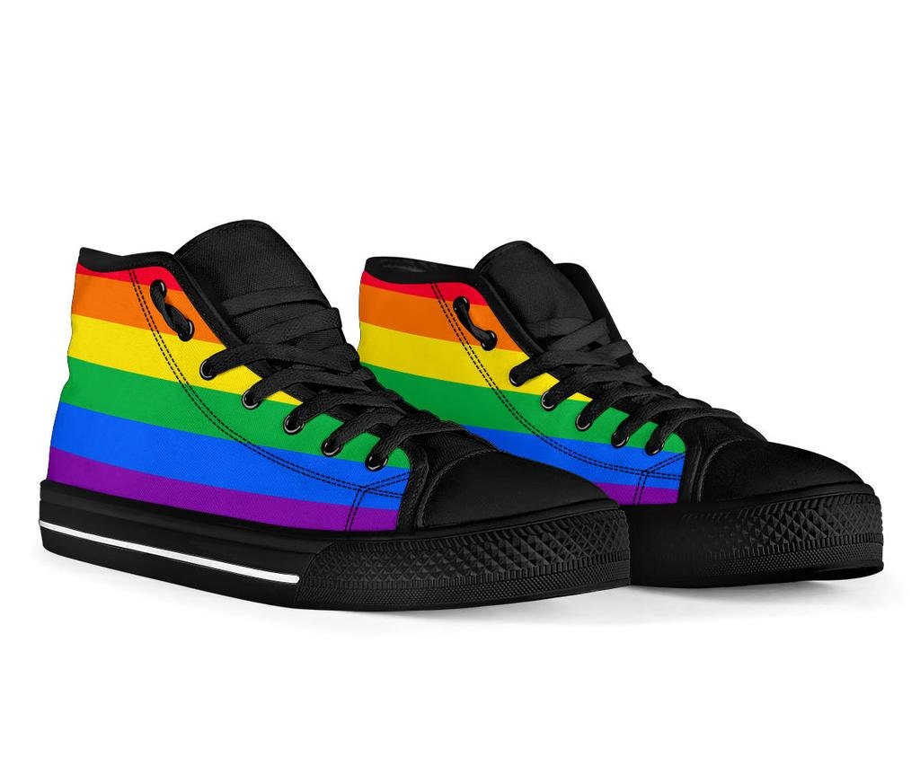LGBT Flag High Top Shoes / LGBT Custom Print Shoes / LGBT - Etsy