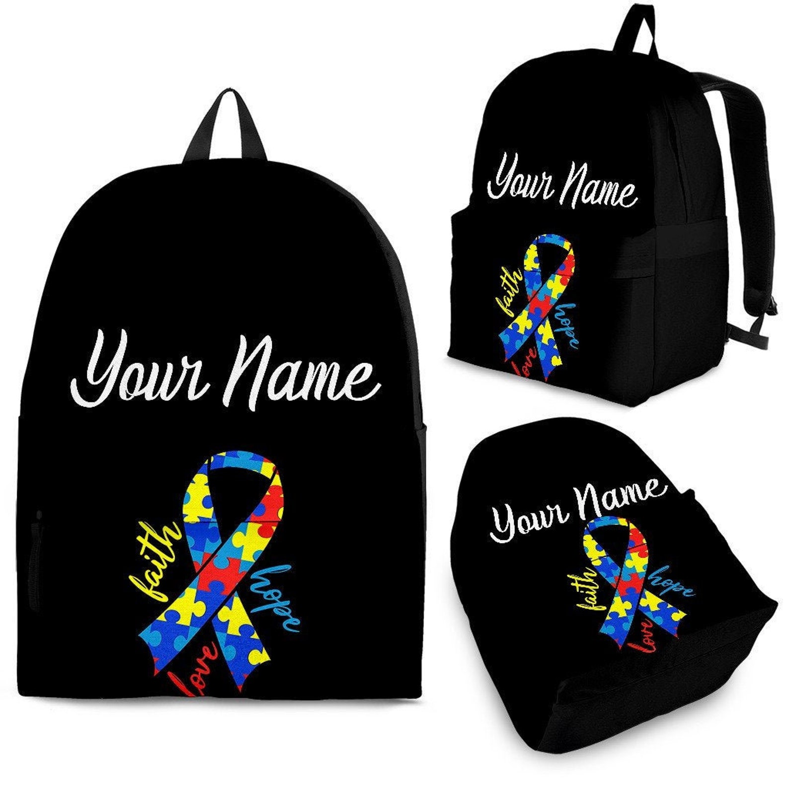 Autism Custom Name Backpack for Kids and Adults / Laptop - Etsy UK