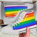 LGBT Flag High Top Shoes / LGBT Custom Print Shoes / LGBT High Top ...