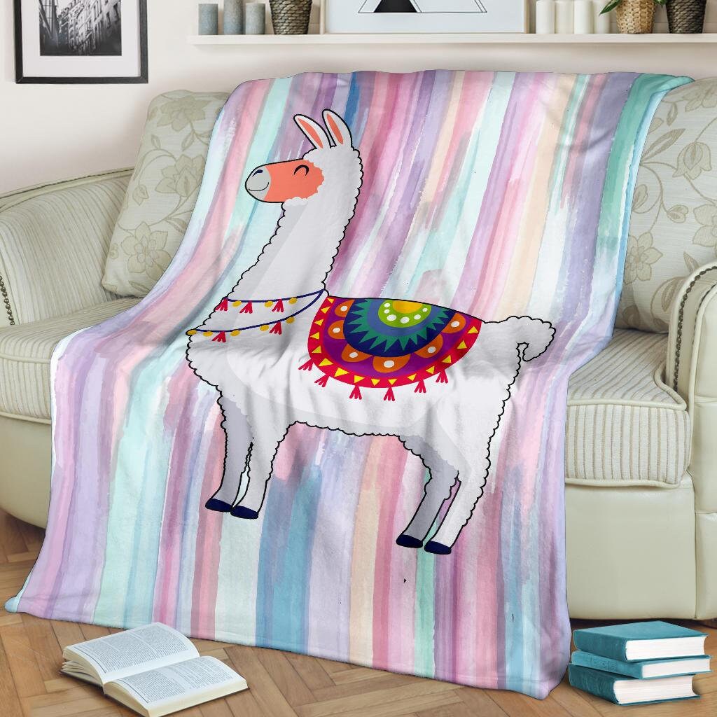 Llama Blanket / Llama Throw Blanket / Llama Fleece Blanket / - Etsy