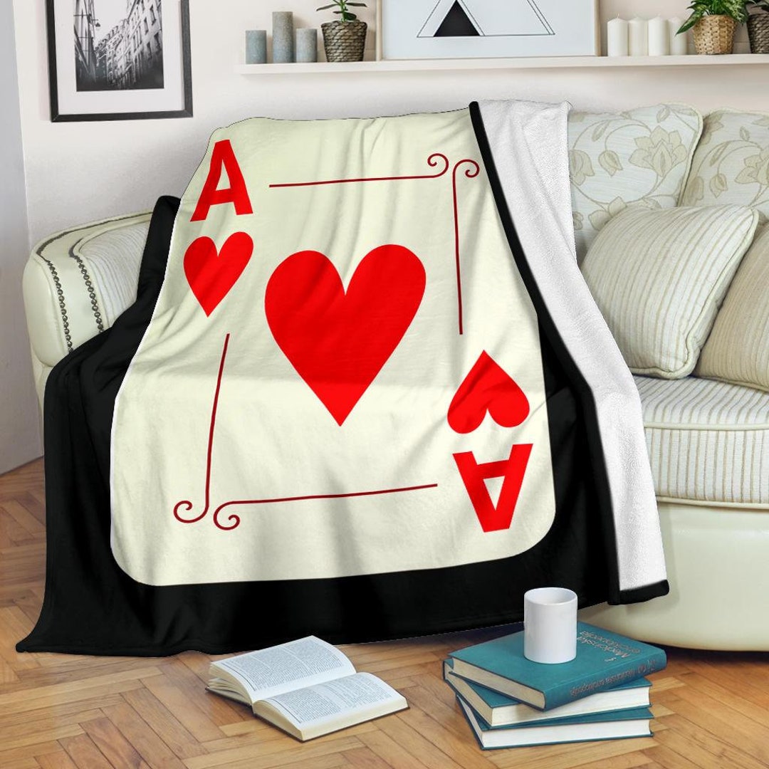 Ace Card Blanket / Ace Throw Blanket / Ace Fleece Blanket / Ace Cozy ...