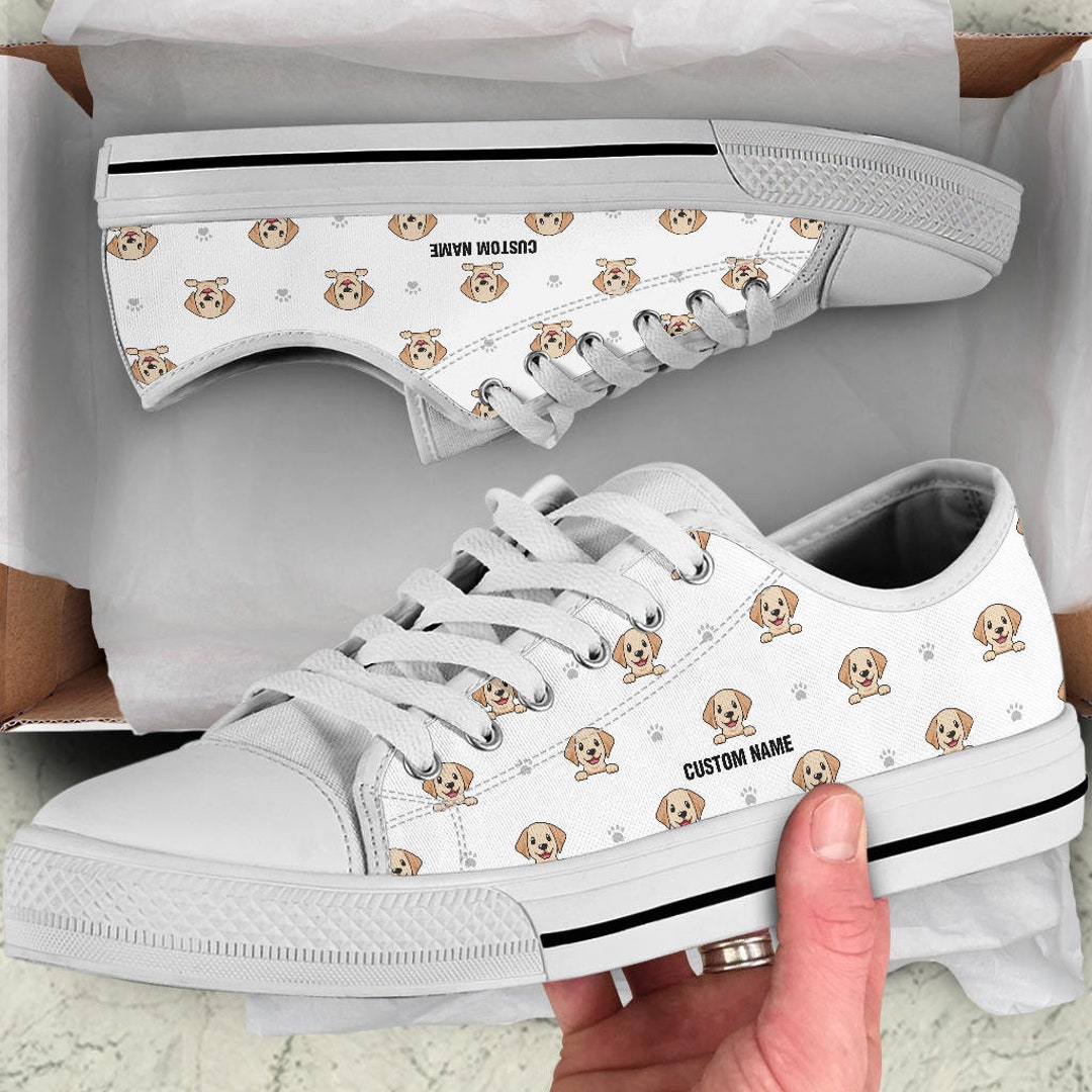 Labrador Retriever Dog Custom Name Sneakers / Labrador Low Top Shoes ...