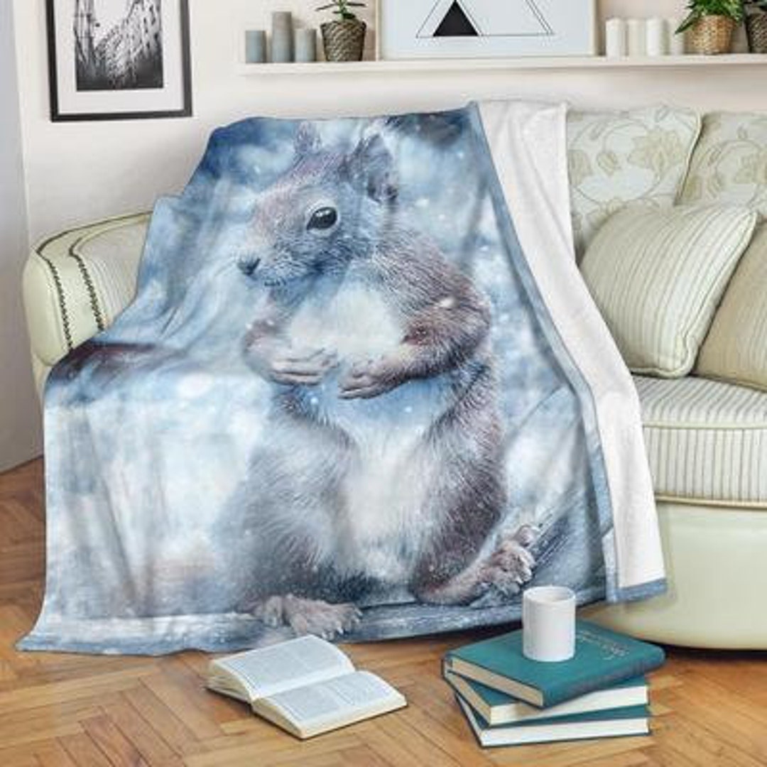 Squirrel Blanket / Squirrel Throw Blanket / Squirrel Fleece Blanket ...