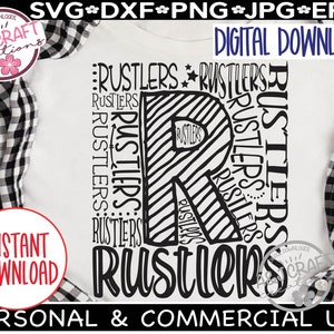 Rustlers SVG Rustlers Football Svg Rustlers Basketball Svg - Etsy