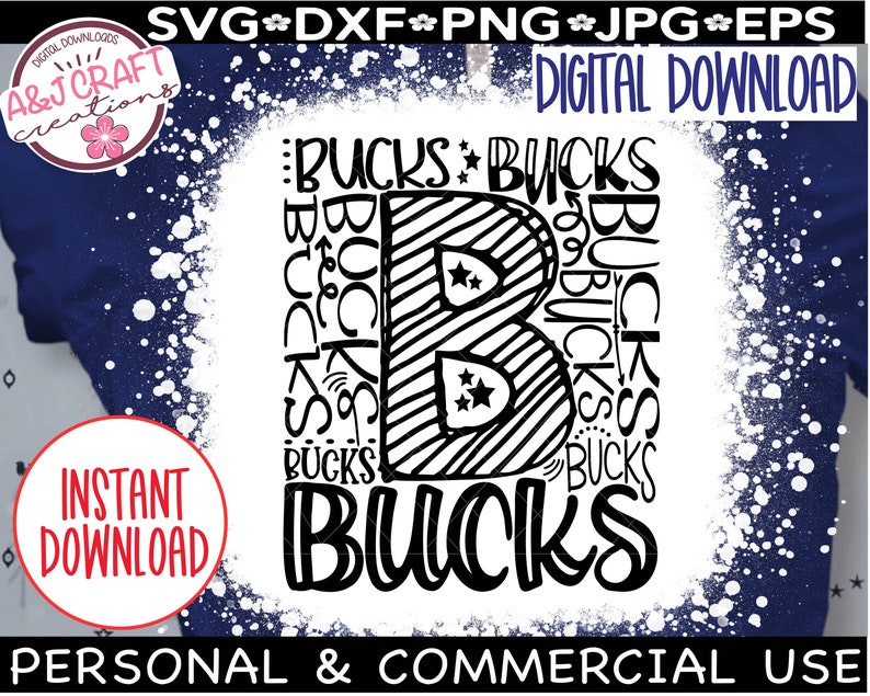 BUCKS SVG Bucks Basketball Svg Bucks Baseball Svg Bucks - Etsy