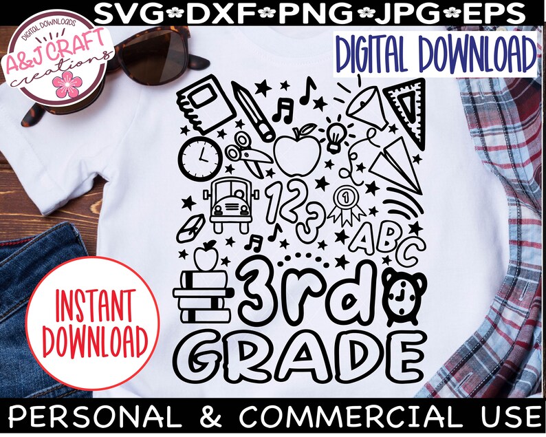 3rd Grade Teacher Svg 3rd Grade Svg Third Grade Svg Third - Etsy