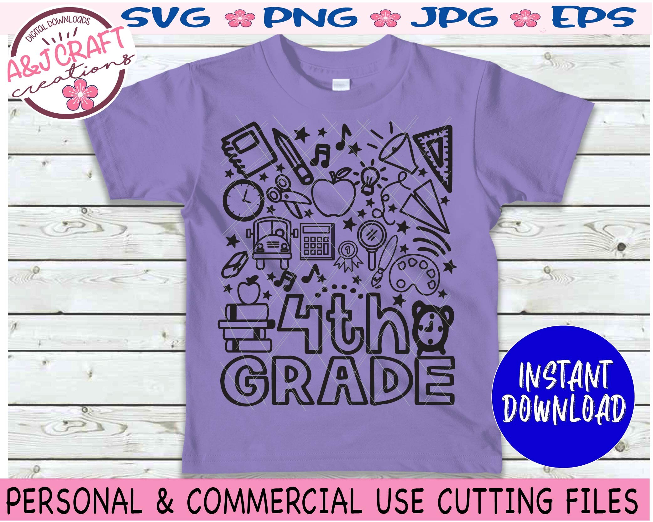 4th Grade Teacher Svg 4th Grade Svg Fourth Grade Svg Fourth | Etsy