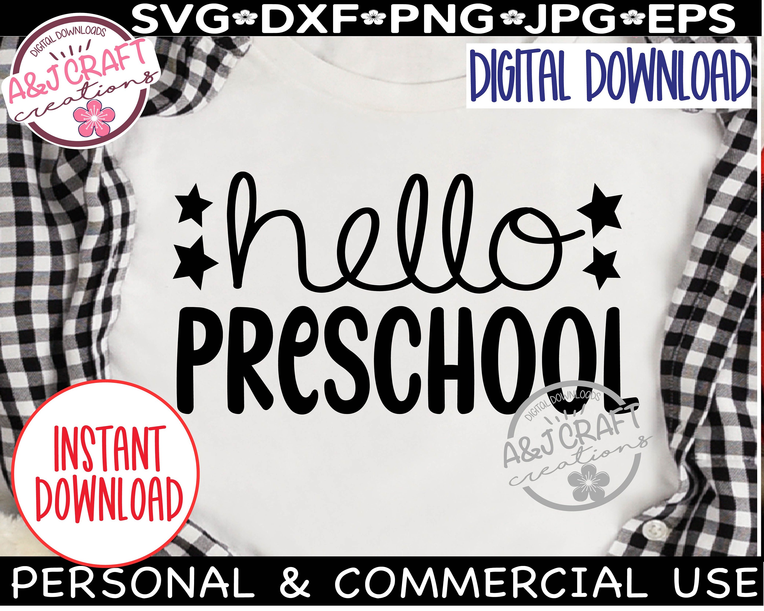 Hello Preschool SVG, Back to School Svg, Hello Preschool Shirt SVG ...