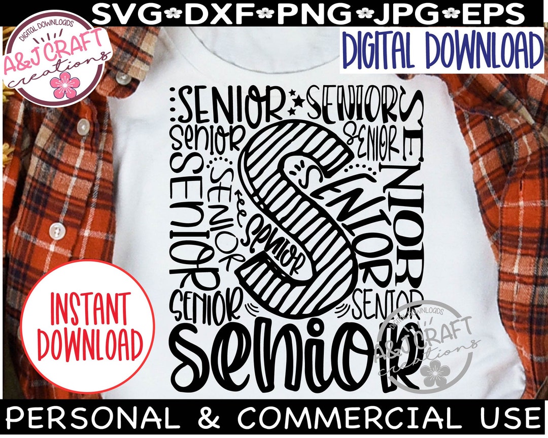 Senior SVG, Senior Typography Svg, Class of 2025 Svg, Senior Class Svg ...