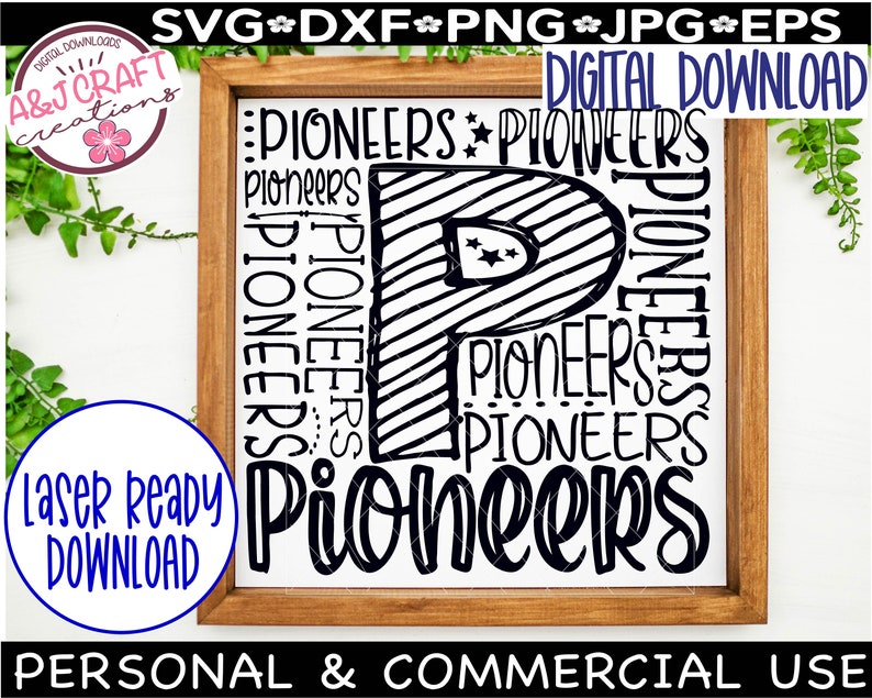 Pioneers SVG, Pioneers Football Svg, Pioneers Baseball Svg, Typography ...