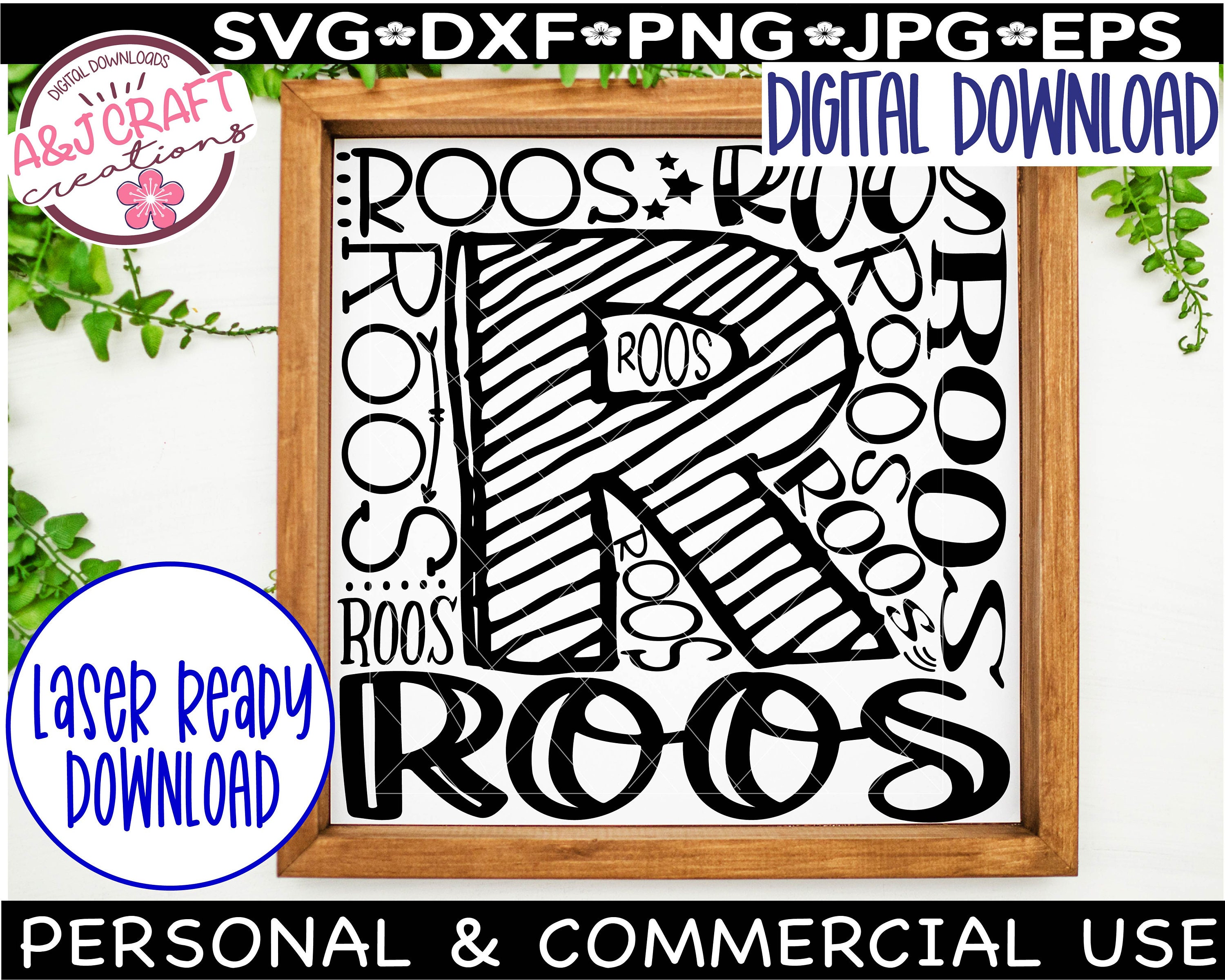 ROOS SVG Roos Typography School Spirit Shirt Svg Roos - Etsy