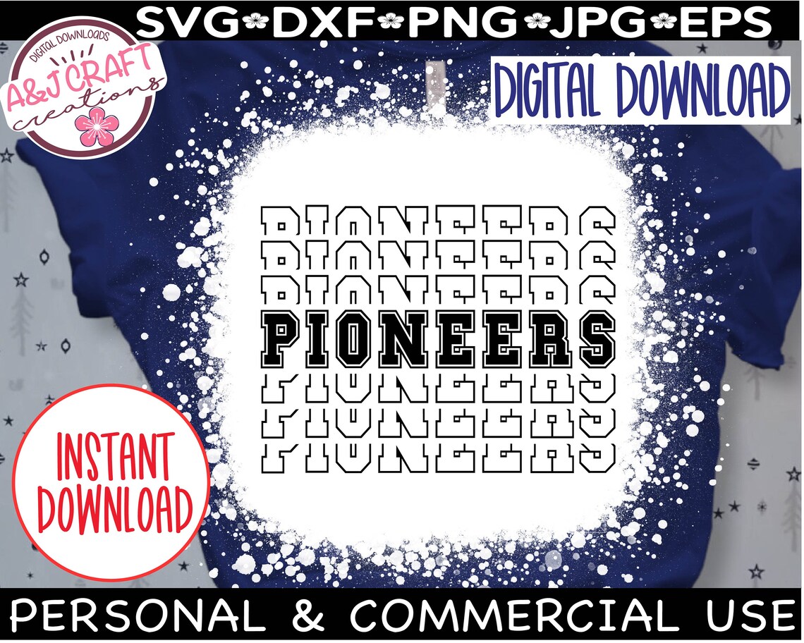 PIONEERS SVG, Pioneers Baseball Svg, Pioneers Football Svg, Pioneers ...
